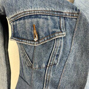 Awake | Jackets & Coats | Awake Mode Upcycled Denim Off Shoulder Top ...